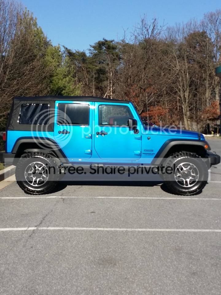 pics of hydro blue with aftermarket wheels | Jeep Wrangler Forum