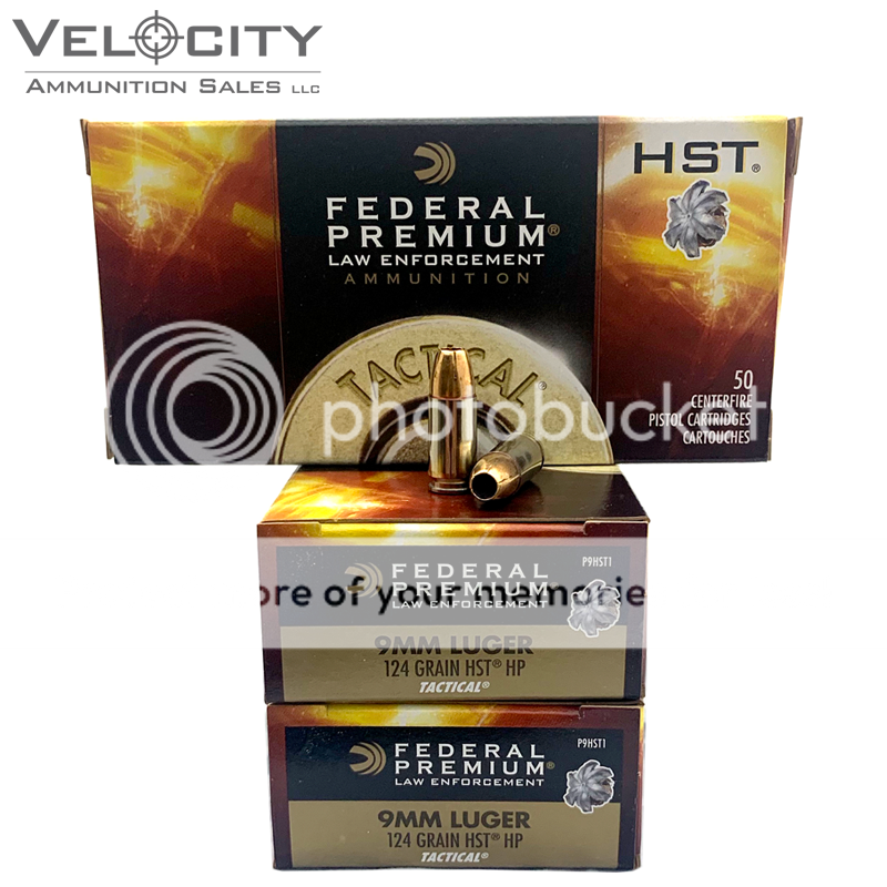 9mm Federal HST LE 124 GR. JHP 150 rds. - Pistol Ammunition at ...